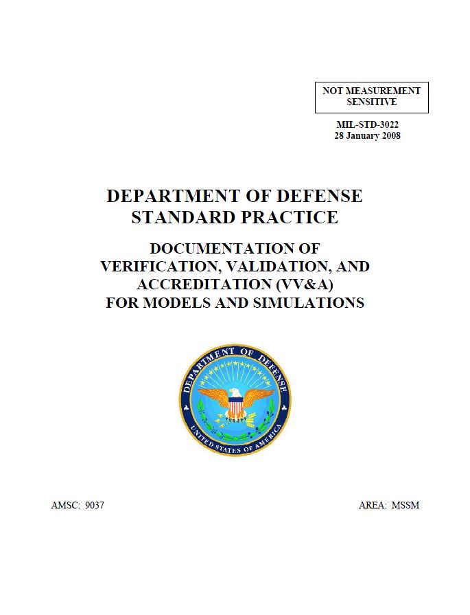 MIL STD- Documentation of Verification, Validation, and Accreditation (VV&A) for Models and ...